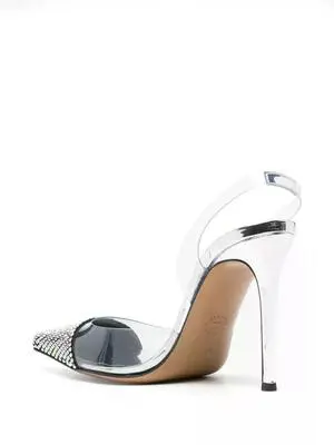 Alexandre Vauthier Tone Embellished Stiletto Pumps - Silver