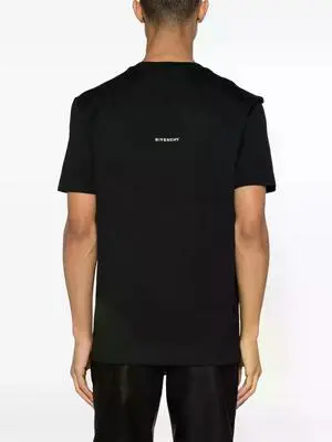 Givenchy 4g-embroidered Cotton T-shirt - Black