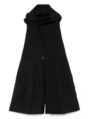 Noir Kei Ninomiya Hooded Playsuit - Black