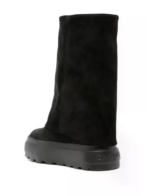 Casadei Layered Platform Boots - Black