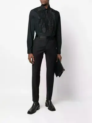 Philipp Plein Straight-leg Wool-blend Trousers