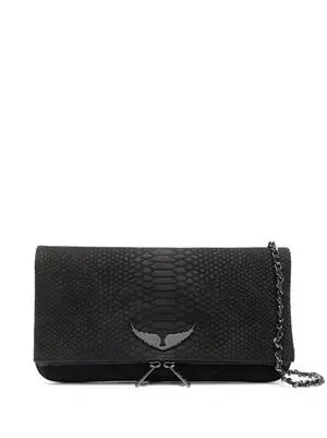Zadig&Voltaire Crocodile-embossed Leather Crossbody Bag - Black