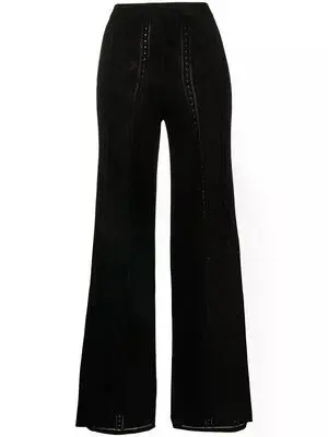 MARINE SERRE Crescent Moon Pattern Wide-leg Trousers