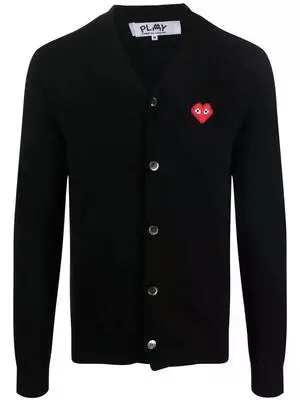Play Comme Des Garcon V Neck Cardigans For Men
