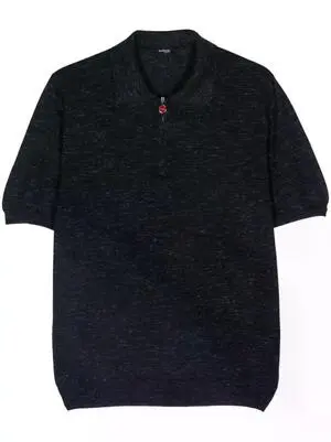 Kiton Mélange Fine-knit Polo Shirt