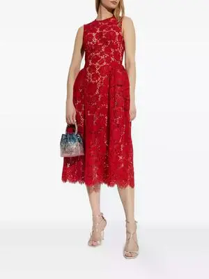 SELF-PORTRAIT Lace-overlay Dress