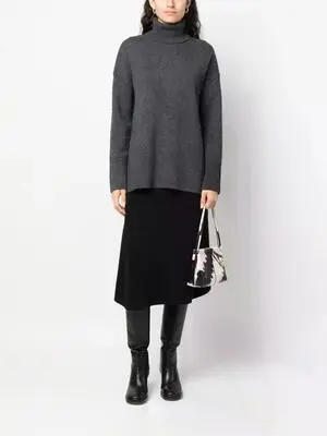 P.a.r.o.s.h Mélange Wool-cashmere Blend Roll Neck Jumper