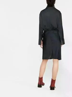 Zadig&Voltaire Rozo Twisted V-neck Midi Dress - Black