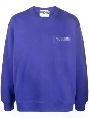 Moschino Logo-patch Sweatshirt - Blue