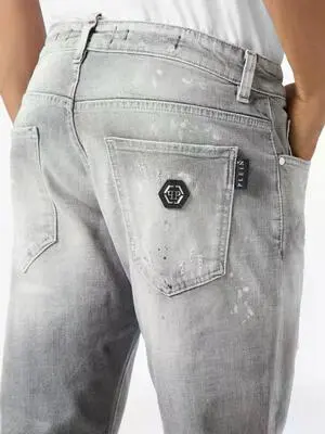 Philipp Plein Distressed Straight-leg Jeans