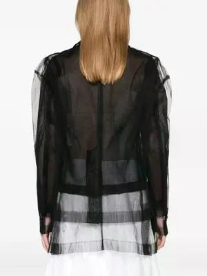 Comme Des Garçons Double-breasted Tulle Blazer
