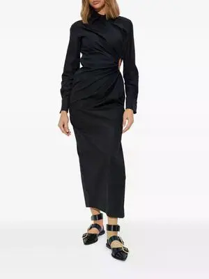 Max Mara Draped-detailing Midi Dress