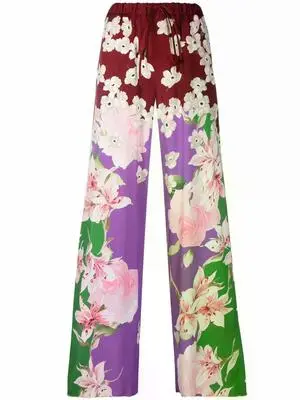 Valentino Garavani Floral-print Trousers