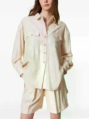 TWINSET Pinstripe Patterned Shirt
