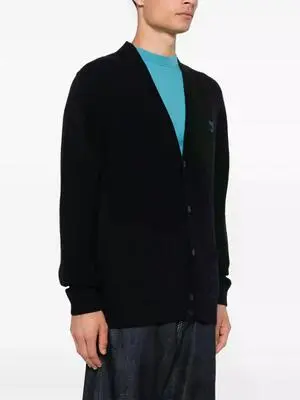 Maison Kitsuné Bold Fox Head-patch Cardigan - Blue