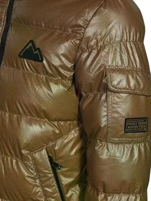 POINT ZERO Hooded Down Jacket - Brown