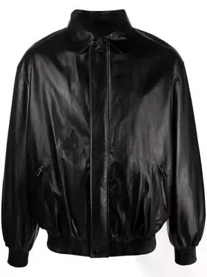 MANOKHI Biker Bomber Jacket - Black