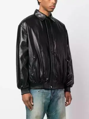 MANOKHI Biker Bomber Jacket - Black