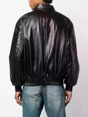 MANOKHI Biker Bomber Jacket - Black