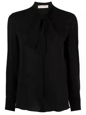 Valentino Garavani Silk Georgette Blouse - Black