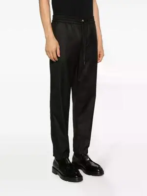Versace Logo-patch Drawstring Straight-leg Trousers