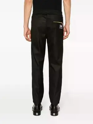 Versace Logo-patch Drawstring Straight-leg Trousers