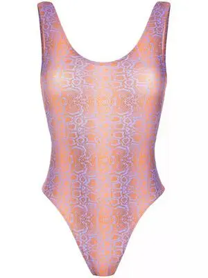 AMIR SLAMA Python Print Swimsuit