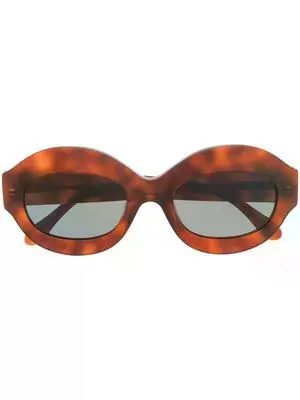 Marni Tortoiseshell Round-frame Sunglasses - Brown