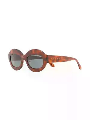 Marni Tortoiseshell Round-frame Sunglasses