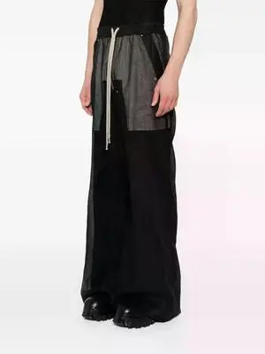 Rick Owens Bela Wide-leg Cotton Trousers With Metal Eyelet Detailing