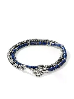 John Hardy Sterling Lapis Lazuli Heishi Bracelet - Silver