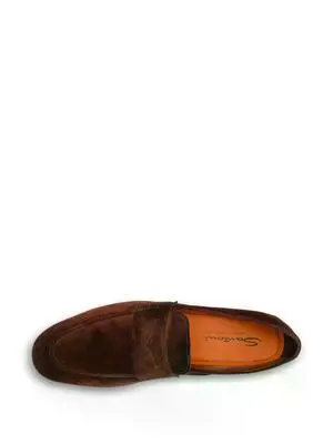 Santoni Carlo Leather Loafers - Brown