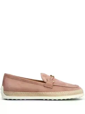 TOD'S Gomma Leather Loafers - Pink