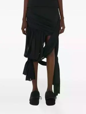 JW Anderson Asymmetric Draped Wrap Midi Skirt