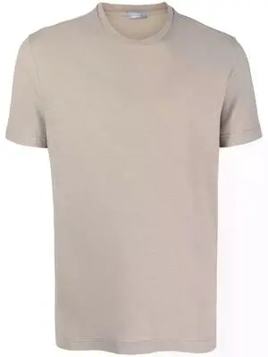 ZANONE Short-sleeved Cotton T-shirt - Neutrals