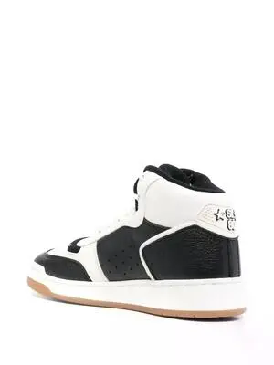 Saint Laurent Colour-block Leather High-top Sneakers - Black