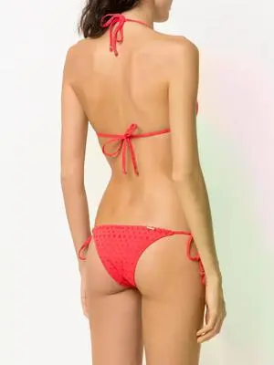 AMIR SLAMA Textured Triangle Bikini Set