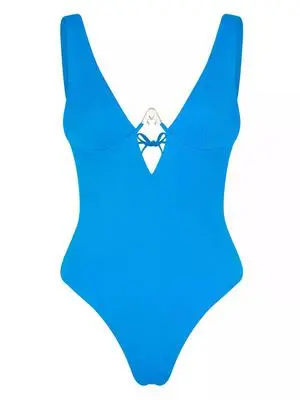 LET'S SWIM Logo Swimsuit - Blue