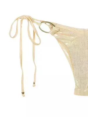 AMIR SLAMA Metallic-effect Tie-fastened Bikini