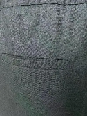Thom Browne Drawstring-waist Wool Track Pants - Grey