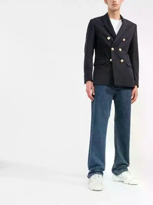 Palm Angels Palm-embroidered Double-breasted Blazer