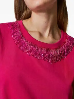 TWINSET Fringe-detailing T-shirt