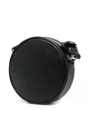 COURREGES Logo-embossed Rounded Crossbody Bag - Black