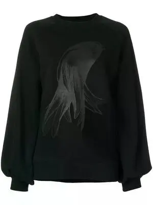 IOANA CIOLACU Oversized Printed Sweatshirt - Black