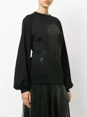 IOANA CIOLACU Oversized Printed Sweatshirt - Black