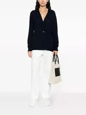 JIL SANDER V-neck Fine-knit Cardigan