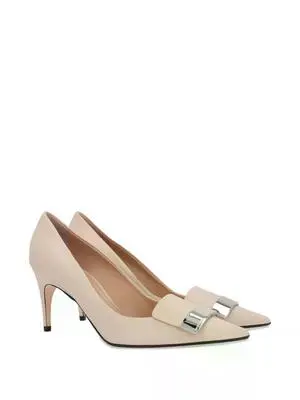 SERGIO ROSSI Sr1 75mm Leather Pumps - Neutrals