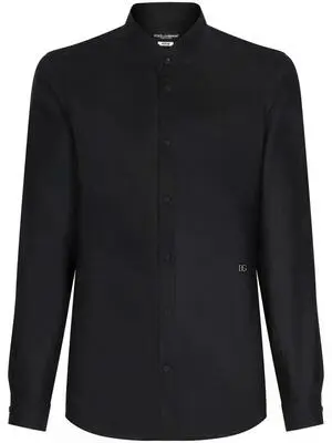Dolce & Gabbana Logo-plaque Linen Shirt
