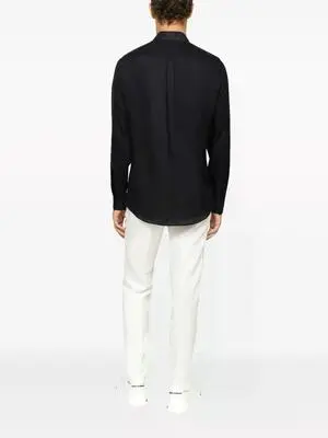 Dolce & Gabbana Logo-plaque Linen Shirt