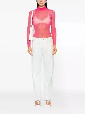 P.a.r.o.s.h Guff Sequin-embellished Straight Jeans - White